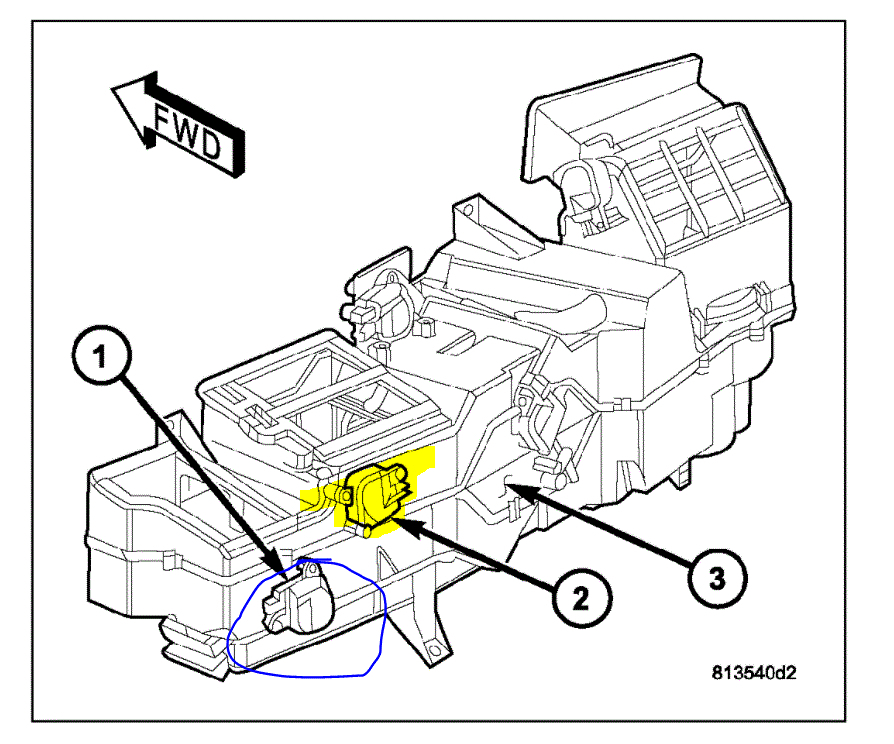 2009 Dodge Ram 1500 Blend Door Actuator Diagram