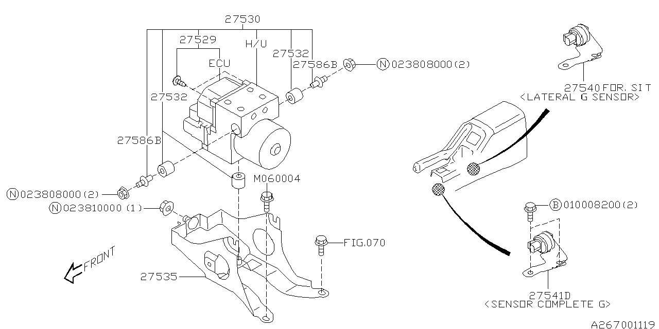 2011 Subaru Outback Abs Control Module
