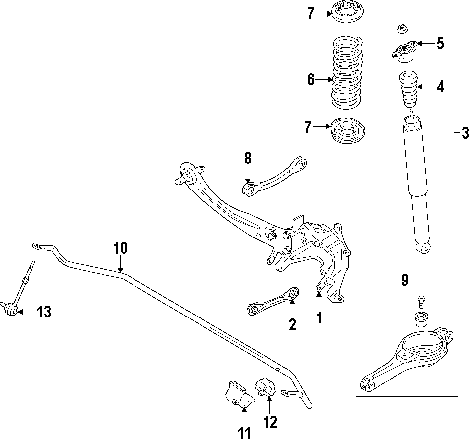 2014 Ford Escape Rear Suspension Diagram