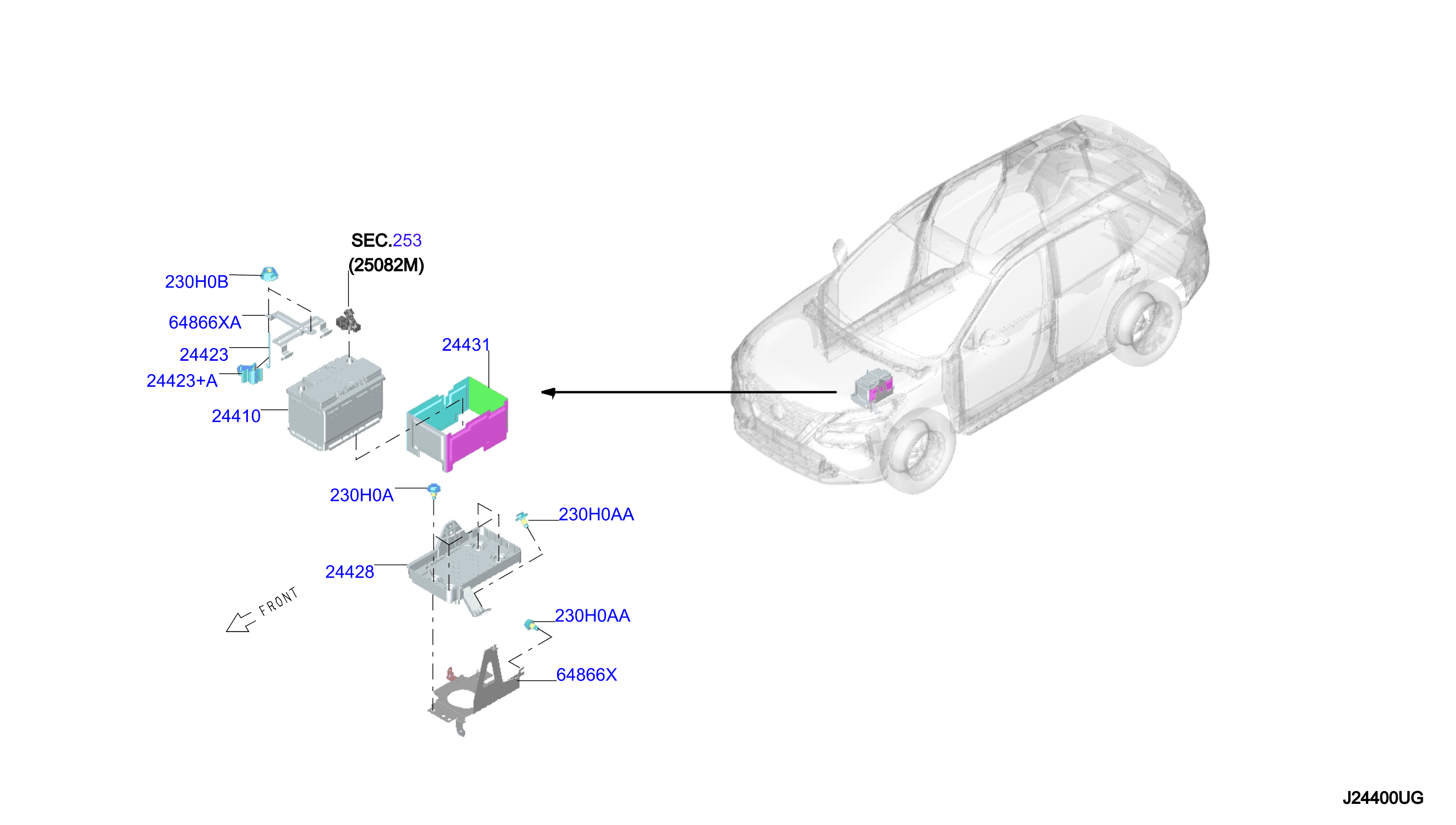2021 Nissan Rogue Negative Battery Terminal