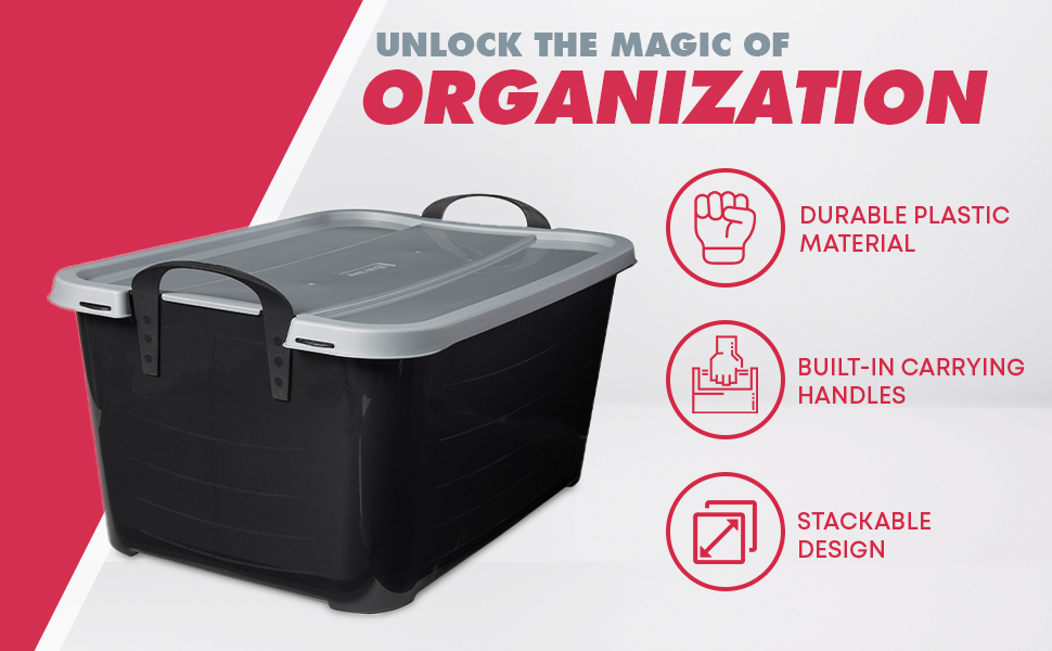 Home Logic Latched Storage Bin 55 Qt