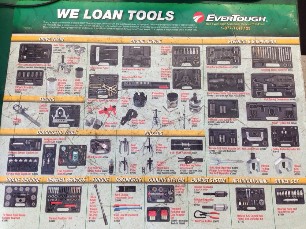 Orileys Auto Parts Tool Rental