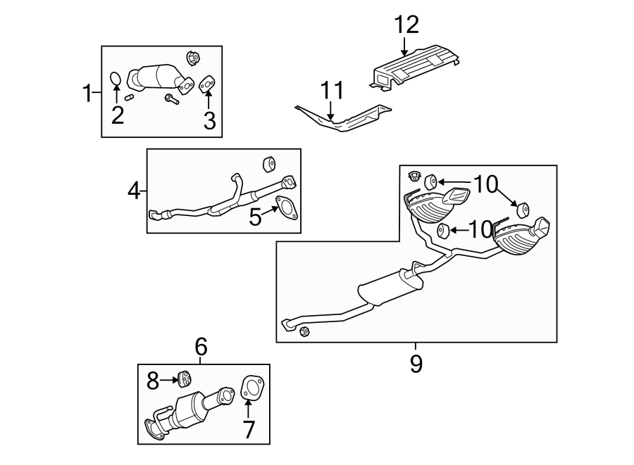 2019 Chevy Traverse Exhaust System Diagram