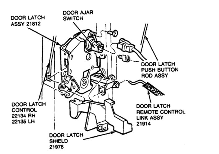 Latch Assembly Ford F150 Door Lock Diagram
