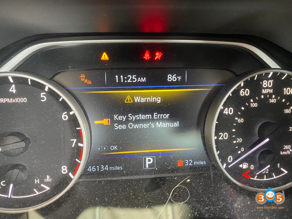 Nissan Key System Error Reset