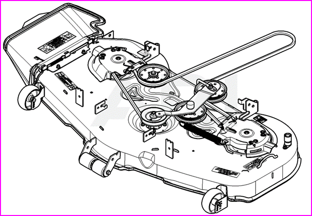 John Deere 425 54 Inch Mower Deck Parts Diagram