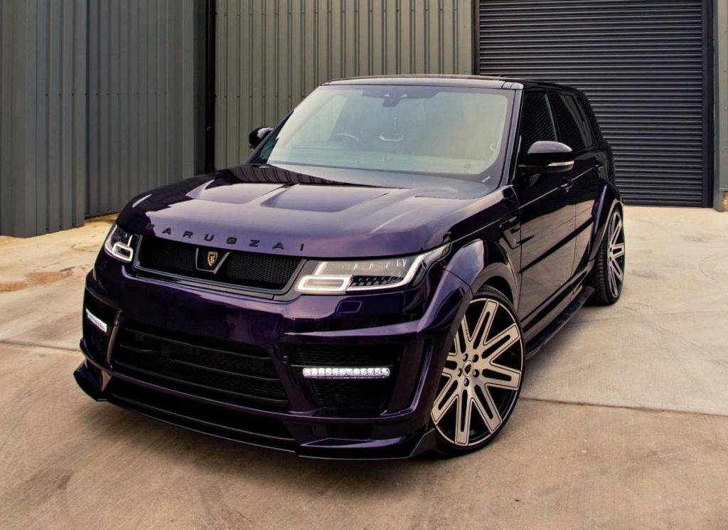 Purple Range Rover Sport