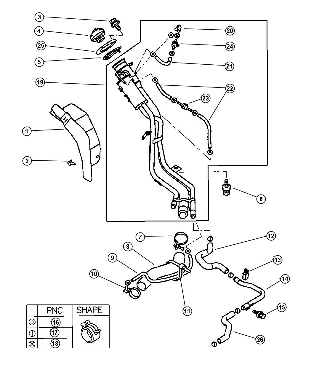 Fuel Filler Neck Diagram