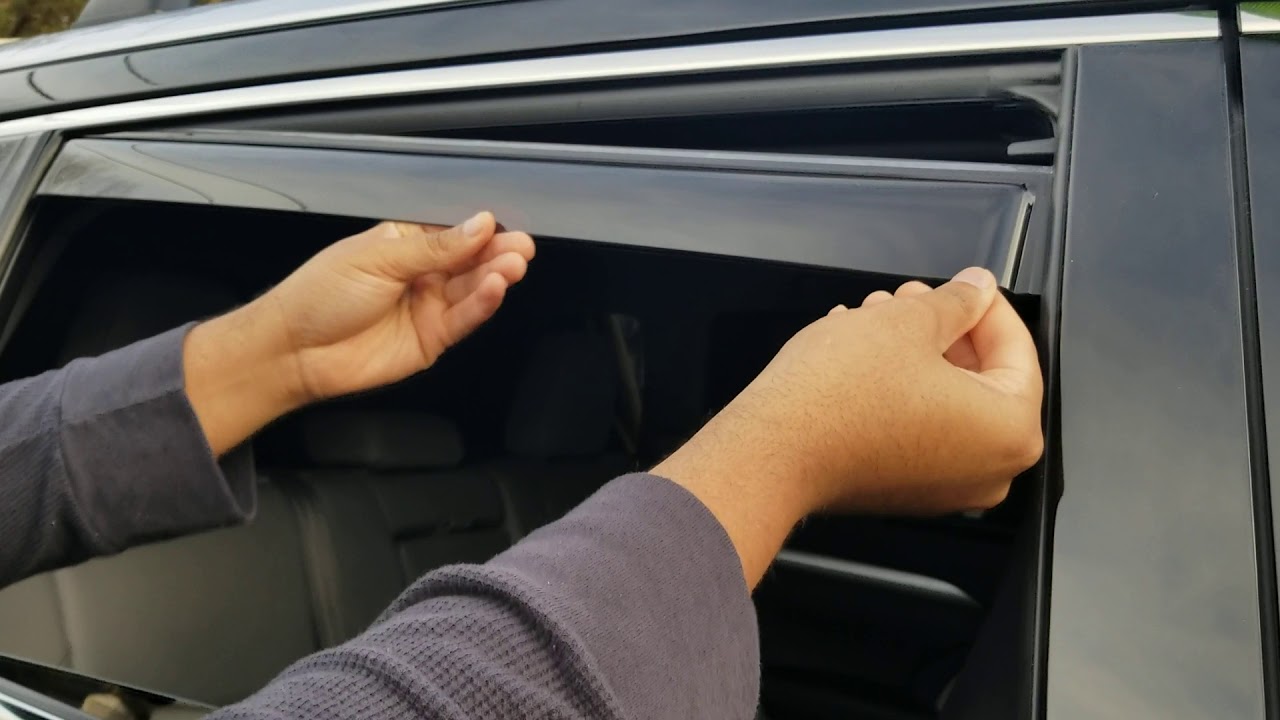 Install Car Window Rain Guards